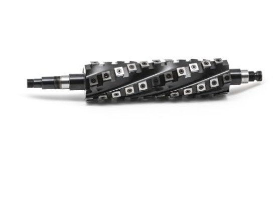 Wood Planer Spiral Cutterhead With Carbide Cutters Size 15x15x2.5mm-30°R150