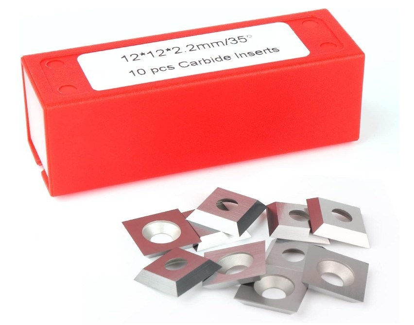 Square Carbide Woodturning Cutters for All Wood Types and Easy to Handle